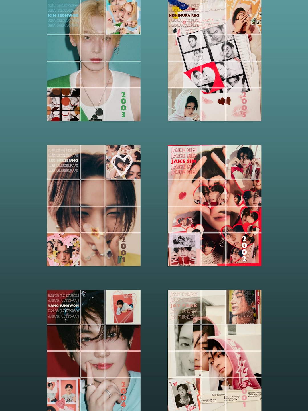 Enhypen Collage Poster Print 8.5x11 Print K-pop Print - Etsy