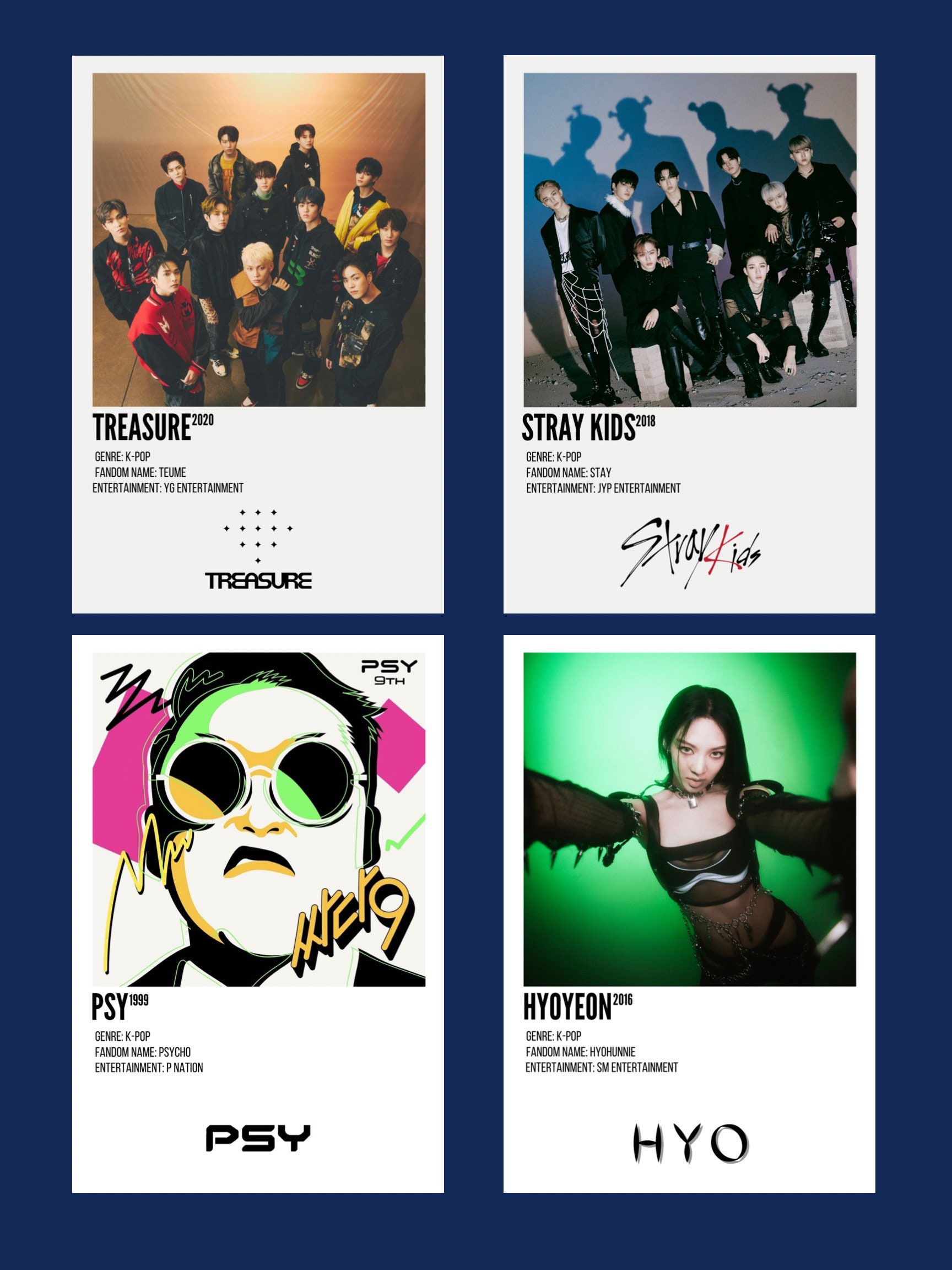 K-POP MINIMALIST POSTERS Set C Posters - Etsy