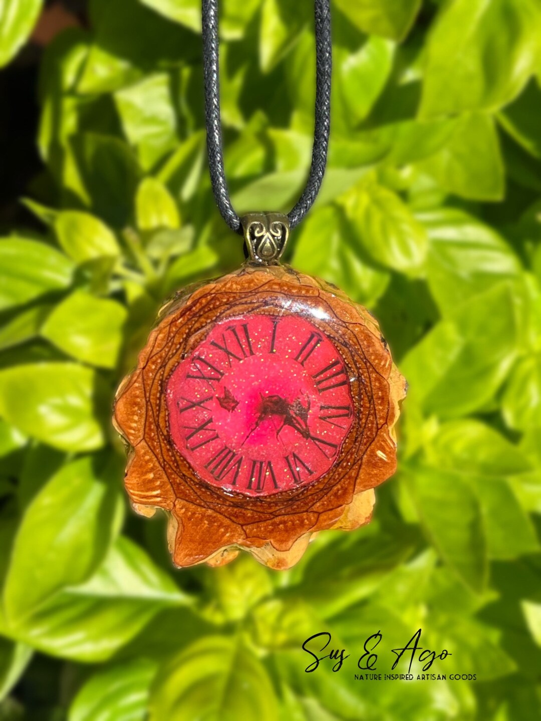 Glowing Clock Pocket Watch Pinecone Nature Jewelry - Etsy