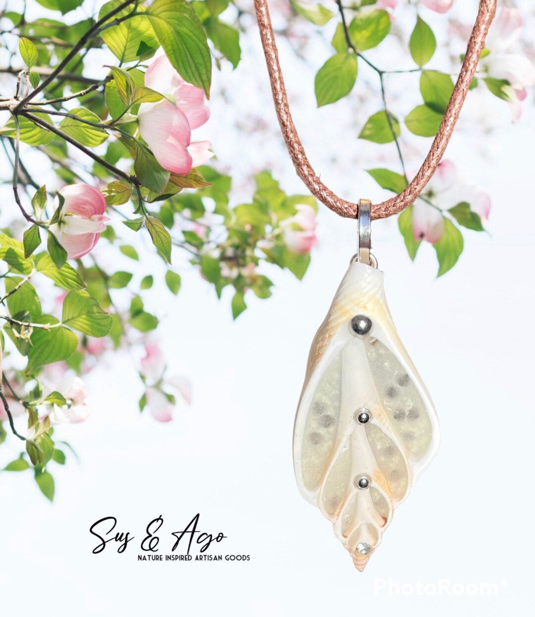 Glowing Seashell With Silver Accents, Unique Spring Fashion, Beach ...