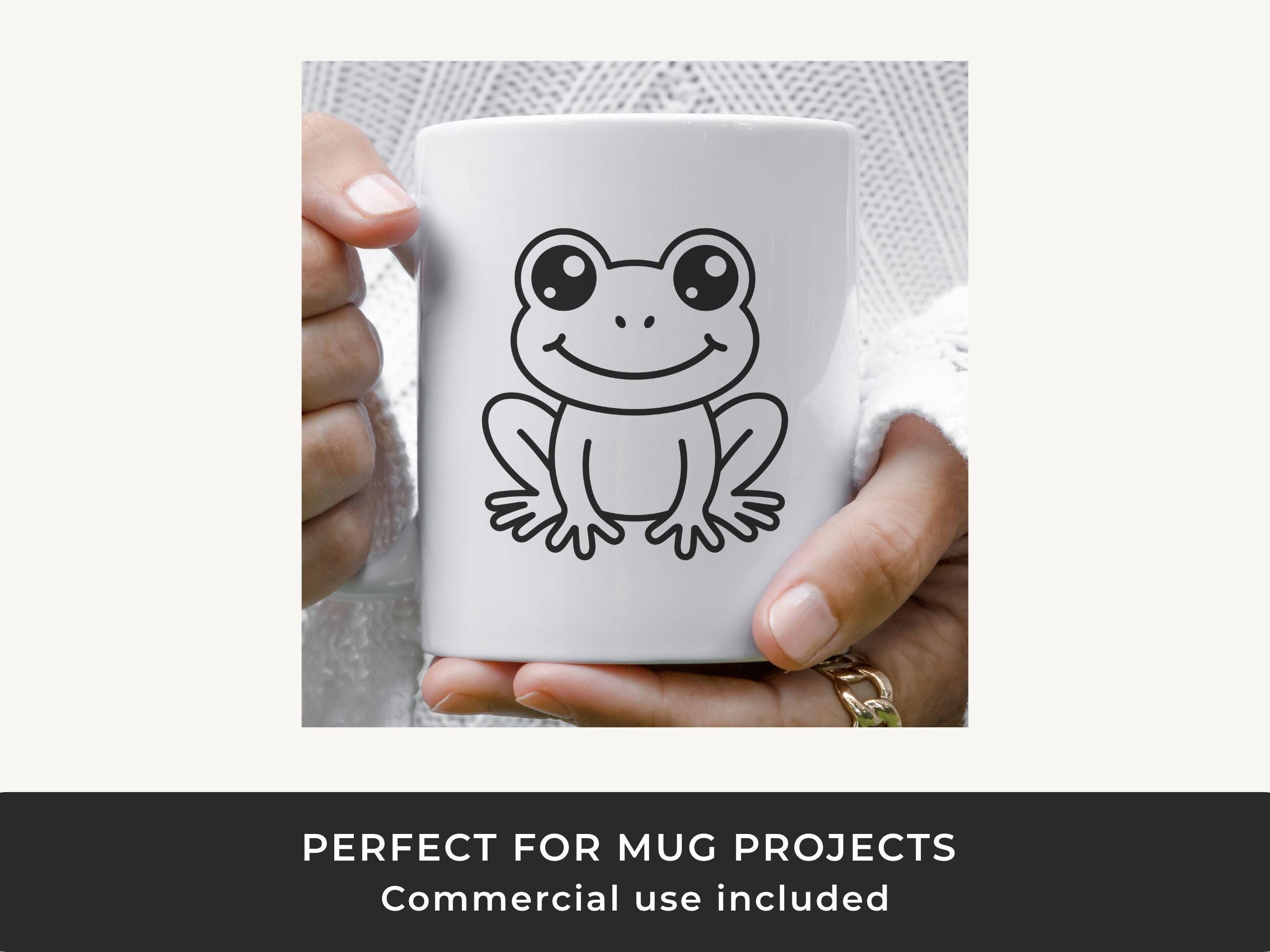 Frog SVG: Cartoon Outline Cut File for Cricut and Silhouette - Etsy Canada