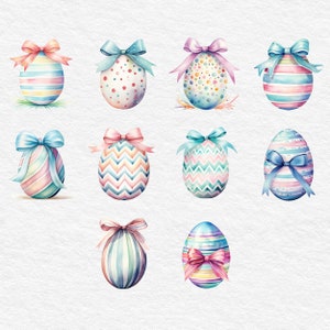 Pastel Easter Eggs Clipart Bundle - Pastel Color Clipart, Eastereggs ...