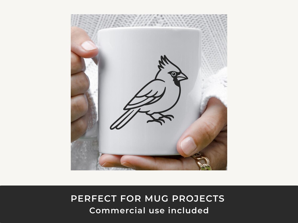 Cardinal SVG: Bird Outline Cut File for Cricut - Etsy