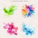 Watercolor Color Splash Clipart PNG Paint Splatter Clipart Alcohol Ink ...