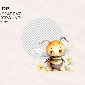 Watercolor Cute Bee Clip Art, Bee PNG Bundle, Honey Bee Art, Busy Bees ...