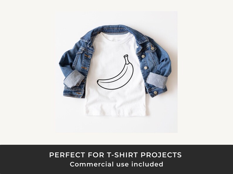 Banana SVG: Fruit Outline Cut File for Cricut - Etsy