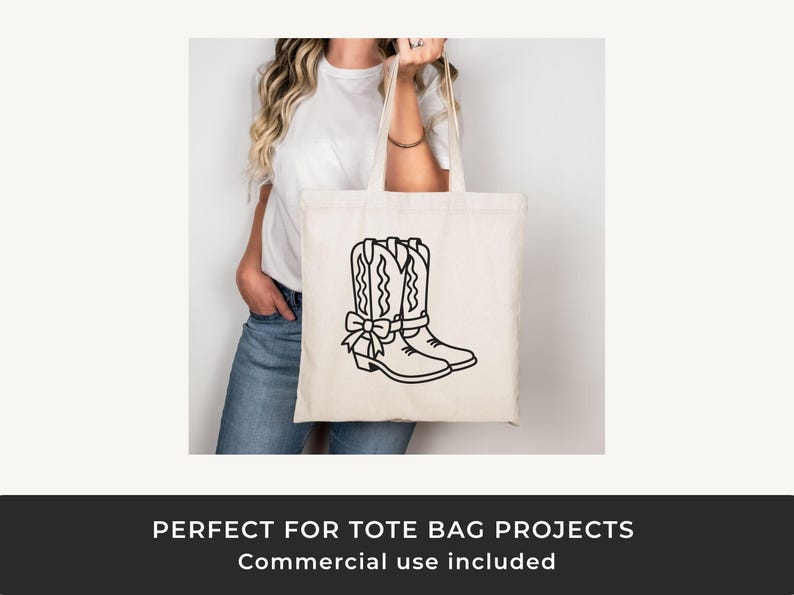 Cowboy Boots With Bow SVG: Western Cut File for Cricut and Silhouette ...
