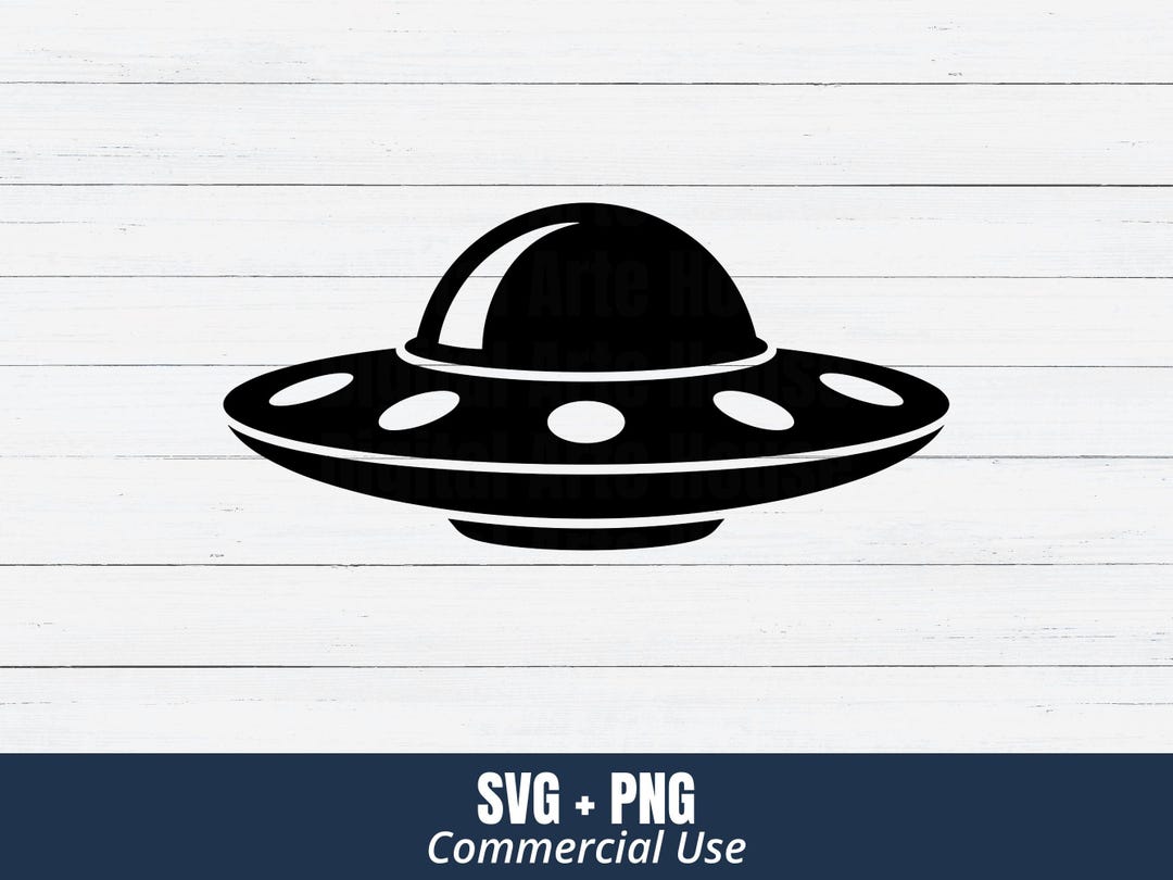 UFO Svg, UFO Ship Clipart, Space Graphics, UFO Silhouette Svg, Alien ...