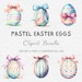 Pastel Easter Eggs Clipart Bundle Pastel Color Clipart, Eastereggs ...