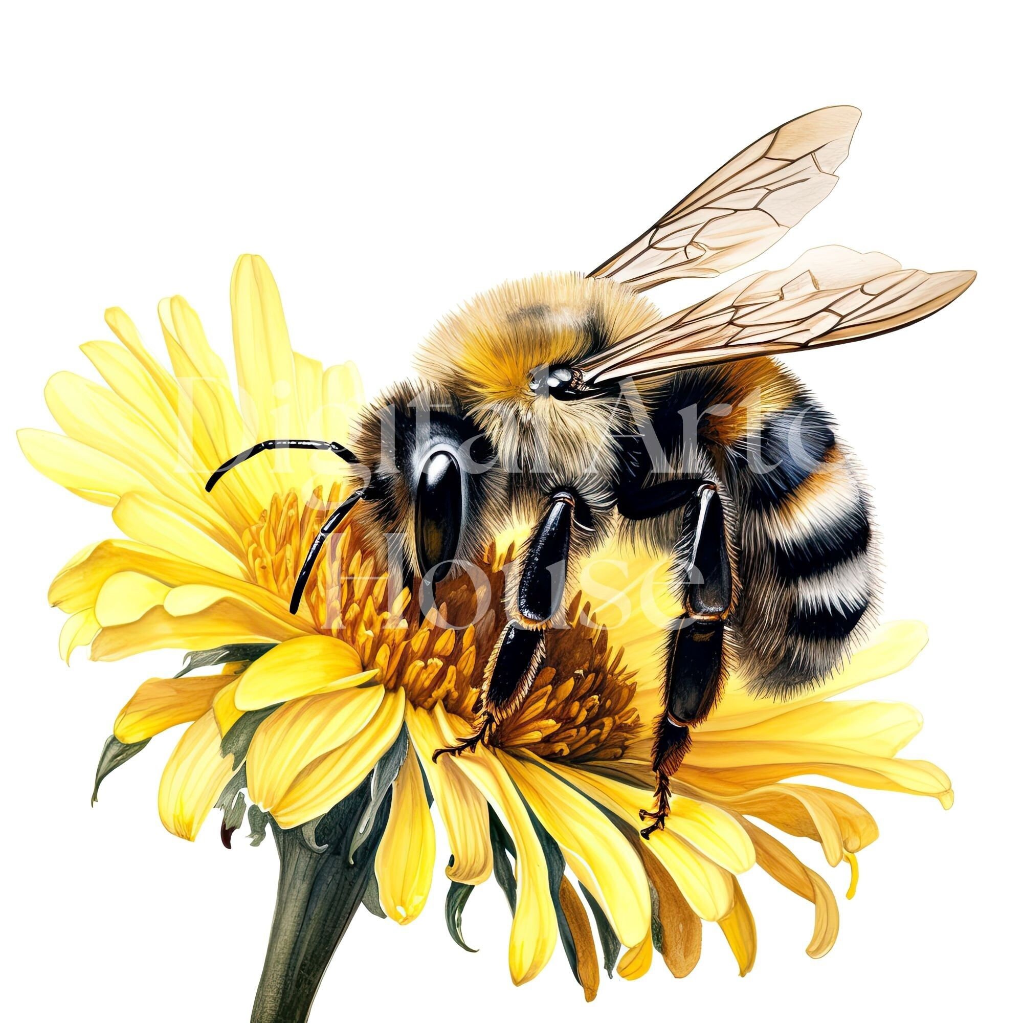 Bumblebee Clipart 10 High Quality Jpgs Digital Download - Etsy