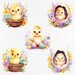 Watercolor Easter Chick Clipart: PNG Graphic Set (commercial Use) - Etsy