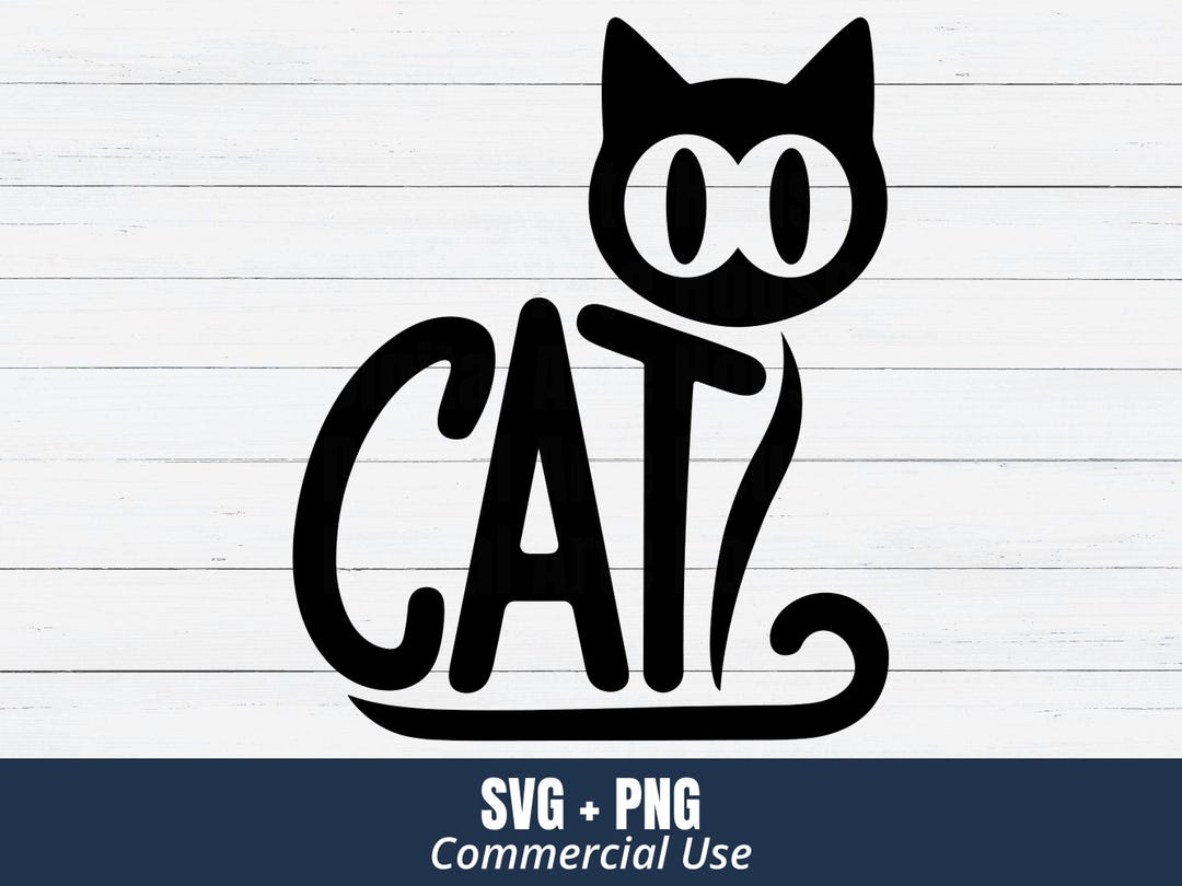 Cat Svg, Cat Outline Svg, Cat Word Art, Cat Word Print, Quirky Cat, Cat ...