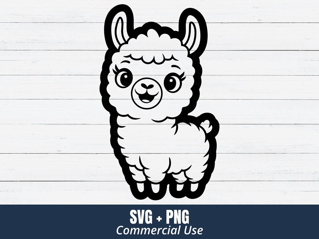 Llama Svg, Llama Graphics, Llama Outline Svg, Alpaca Design, Cute Llama ...