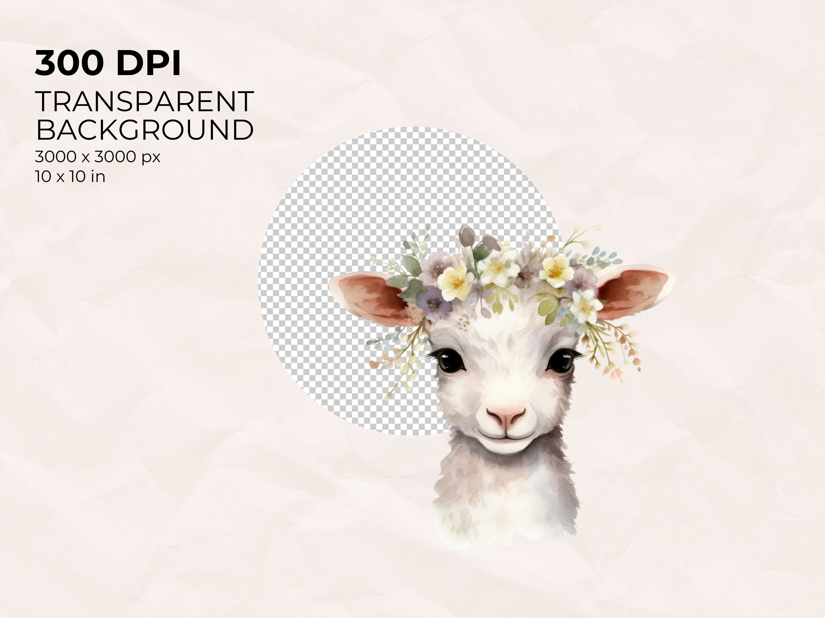 Watercolor Cute Floral Lambs Clipart Bundle Lamb Clipart, Digital ...