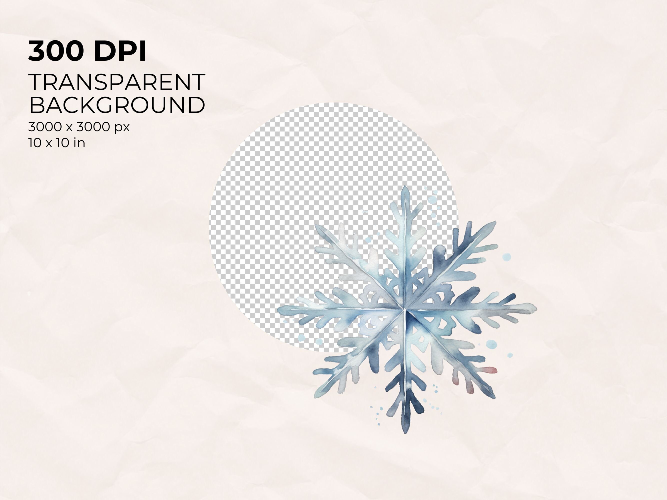 Watercolor Winter Snowflake Clipart Snowflakes Christmas - Etsy