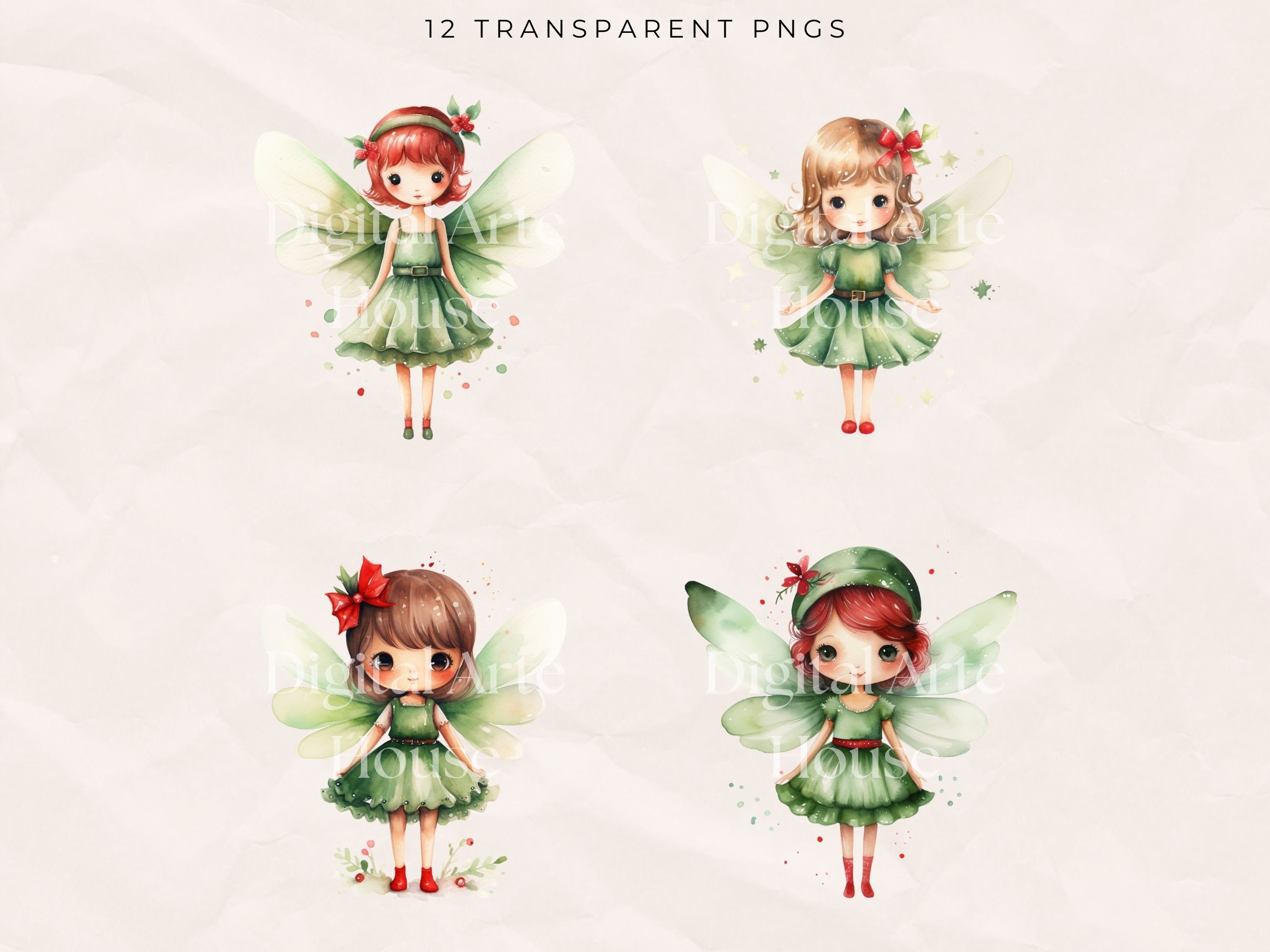 Christmas Fairy Clipart, Xmas Angel Clip Art, Christmas Clipart, Cute ...