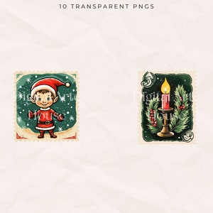 Watercolor Christmas Stamp Clipart Bundle, North Pole Clipart Bundle ...