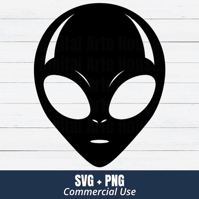 Alien Head Svg - Etsy