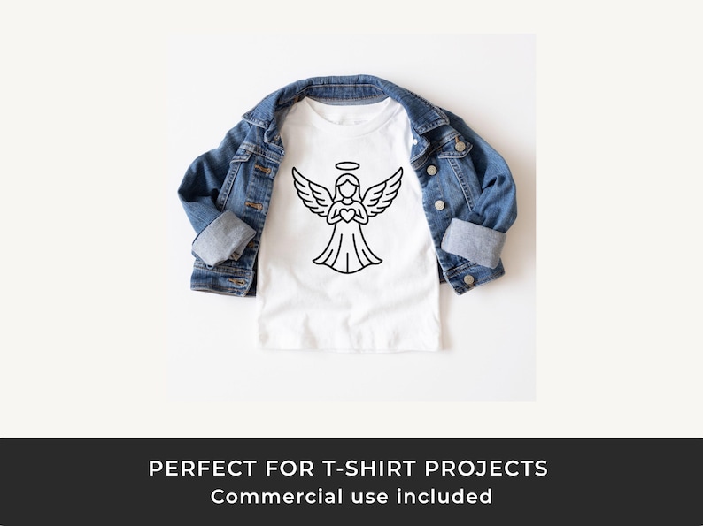 Angel SVG: Heart and Halo Outline Cut File for Cricut - Etsy