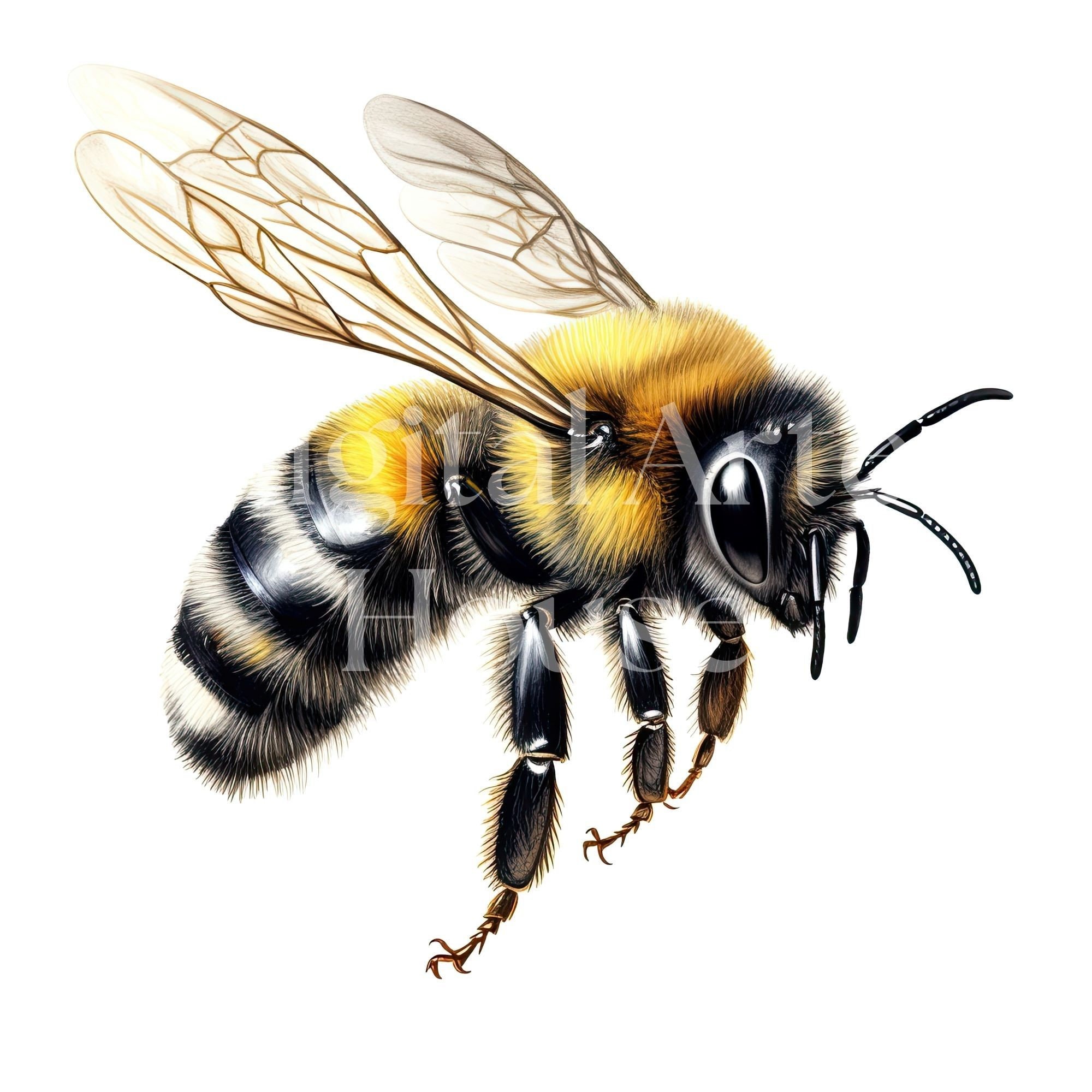 Bumblebee Clipart 10 High Quality Jpgs Digital Download - Etsy