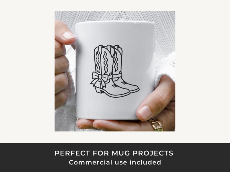 Cowboy Boots With Bow SVG: Western Cut File for Cricut and Silhouette ...