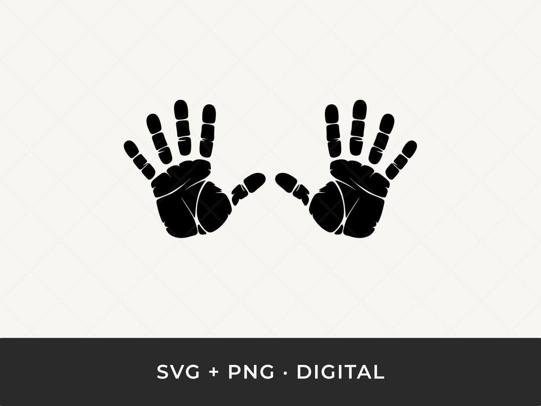 Handprint SVG: Silhouette Cut Files for Cricut - Etsy