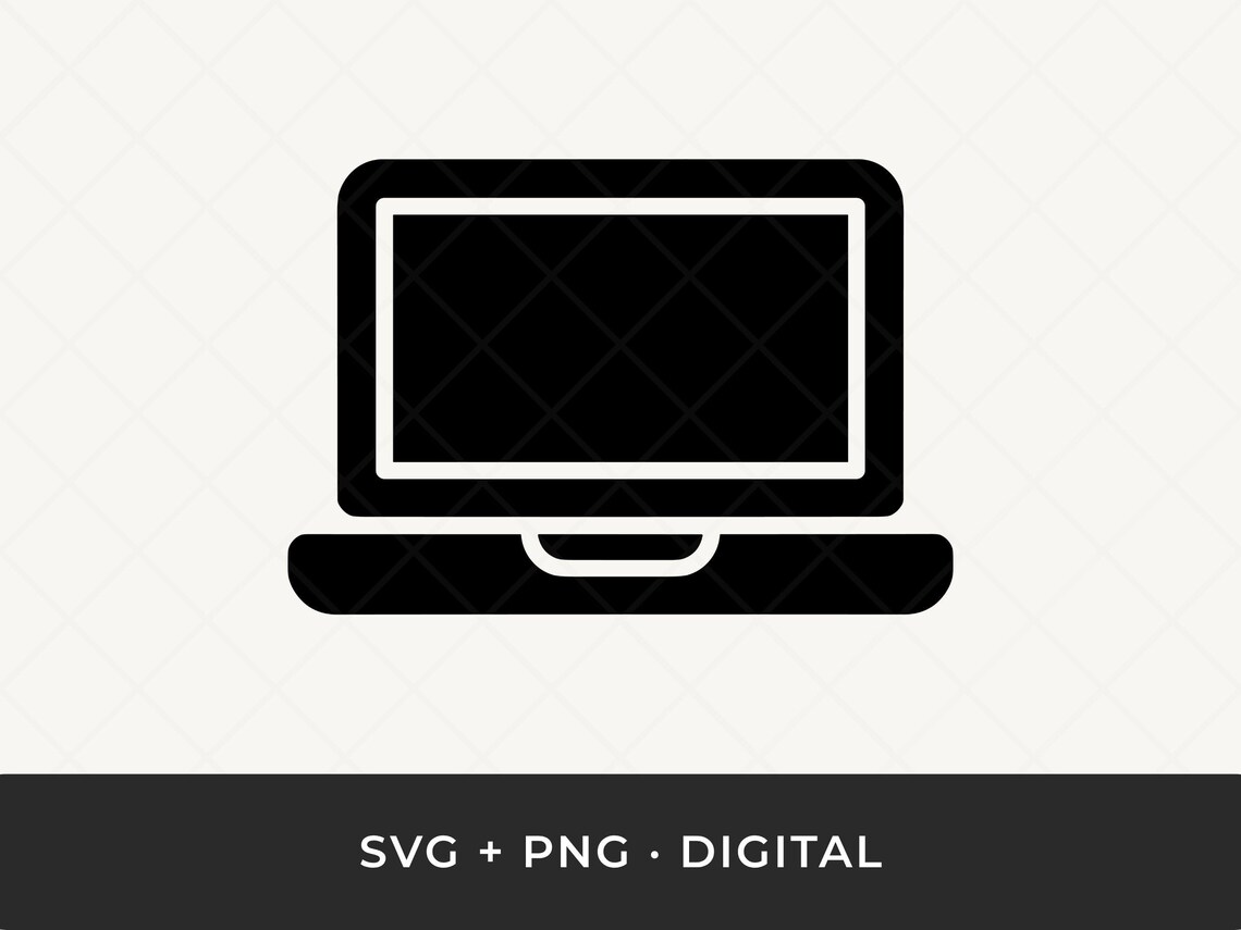 Laptop SVG: Computer Clipart Cut File for Cricut and Silhouette - Etsy