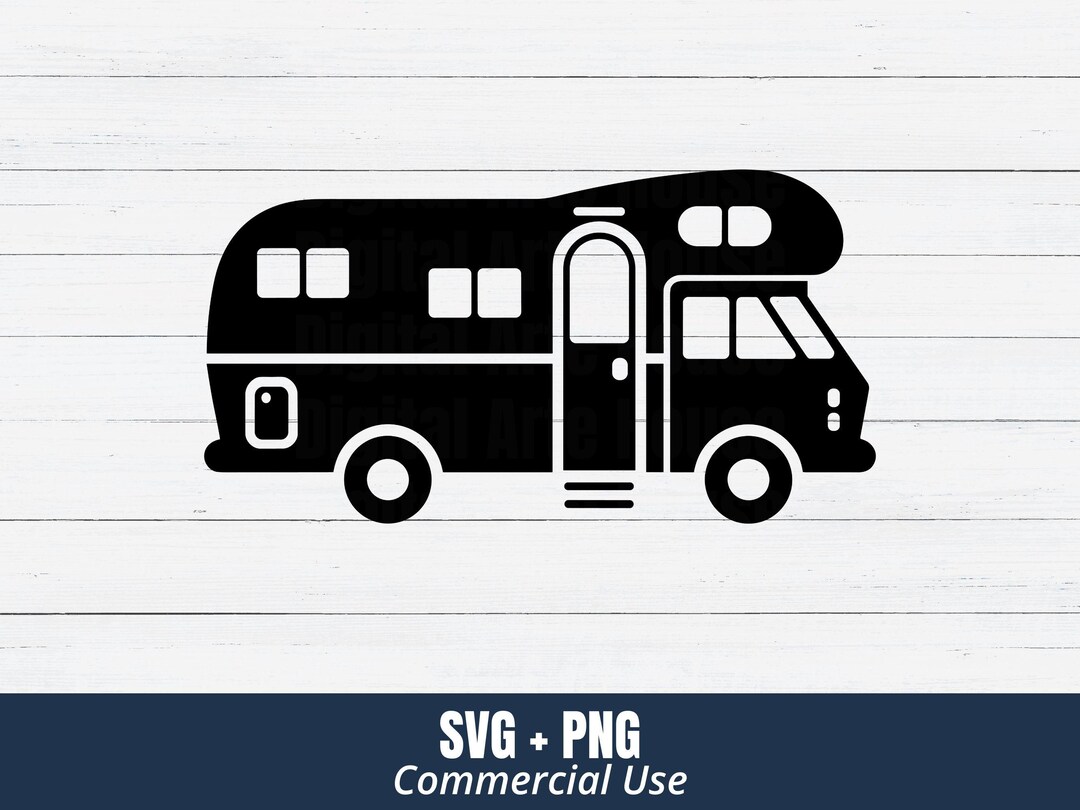 Motorhome Svg, Campervan Svg, Driving Clipart, Motor Camper, Camper Van ...