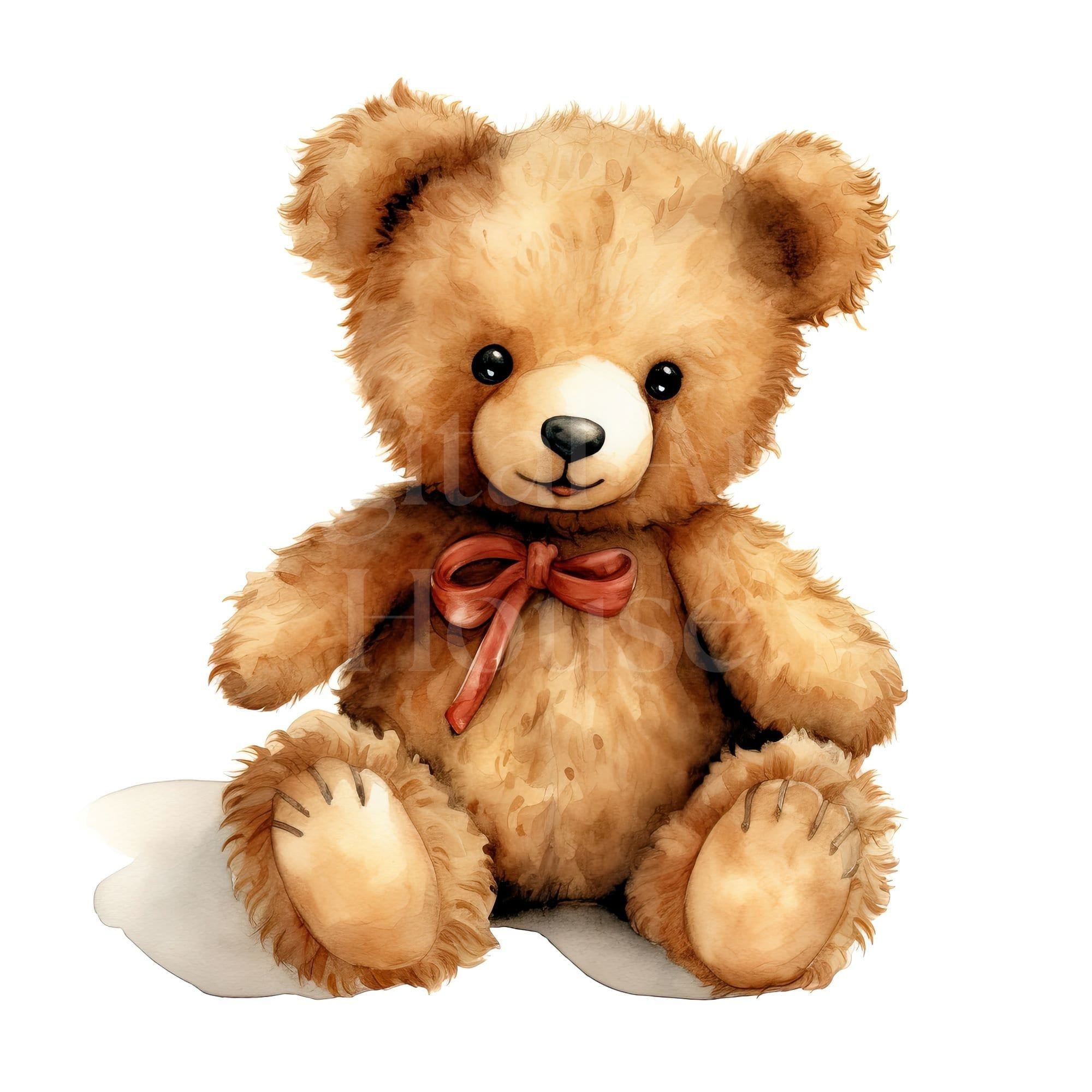 Teddy Bear Clipart 10 High Quality Jpgs, Wall Art, Scrapbook, Junk ...