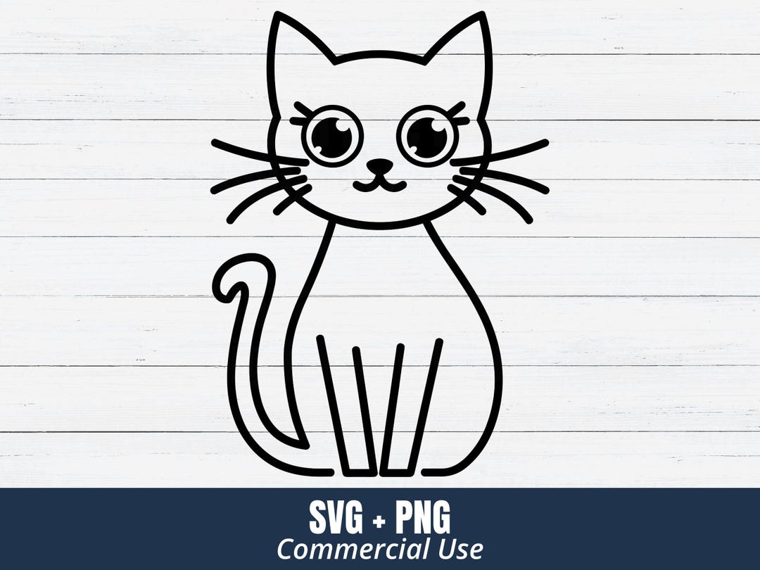 Black Cat Svg, Cat Outline Svg, Cat Lovers Svg, Cat Head Svg, Halloween ...