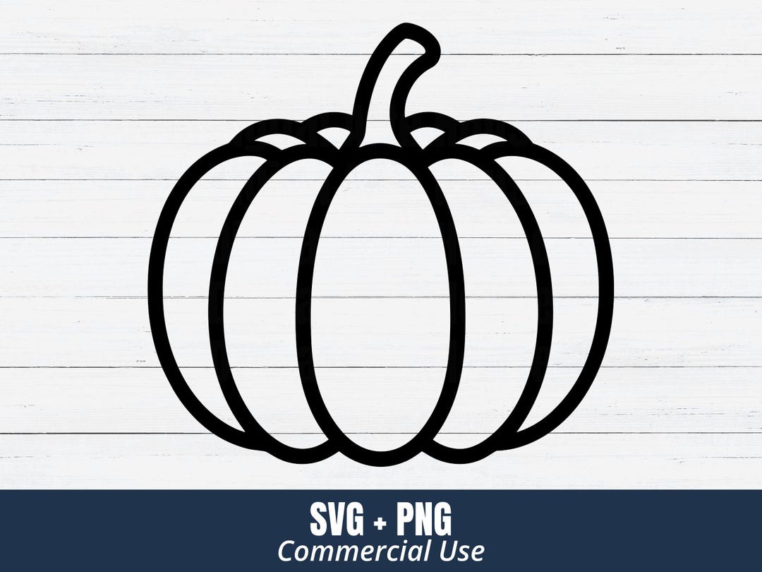 Pumpkin Outline Svg, Halloween Svg, Thanksgiving Svg, Pumpkin Vector ...