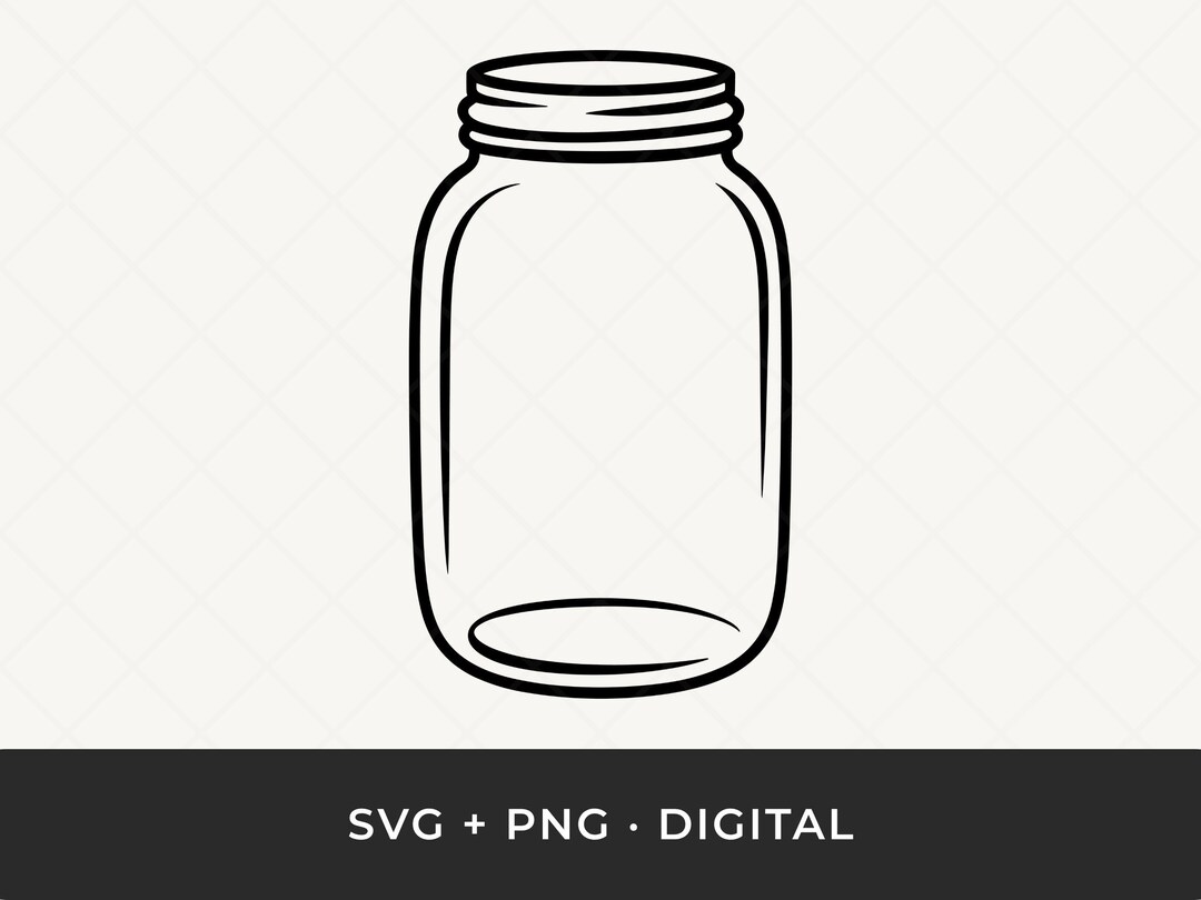 Mason Jar SVG: Wildflower Cut File for Cricut and Silhouette - Etsy