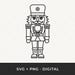 Nutcracker SVG: Classic Soldier Outline Cut File for Cricut - Etsy