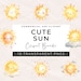 Watercolor Sun Clipart PNG, Cute Sun Clip Art, Happy Sun, Sunshine ...