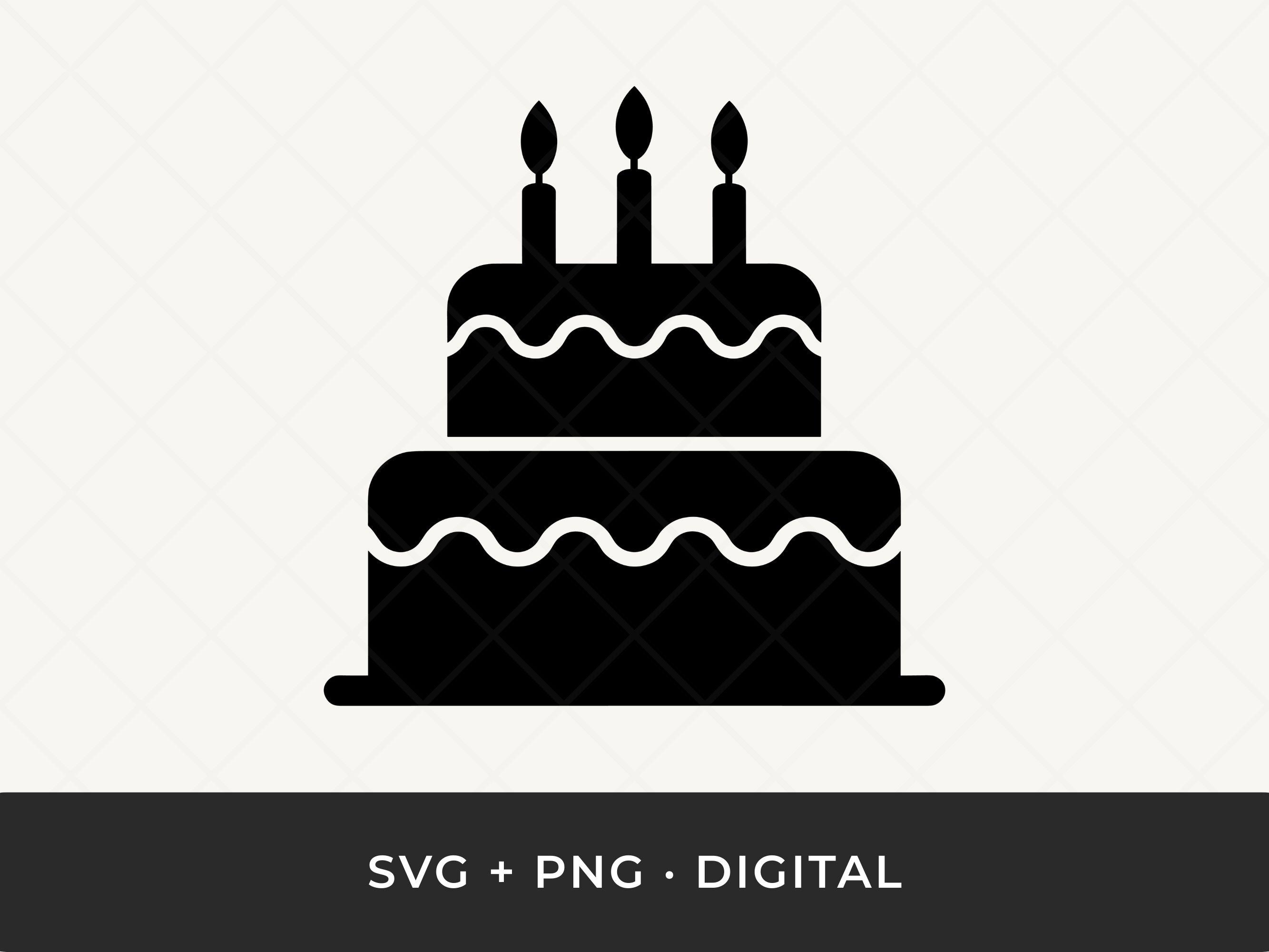 Birthday Cake SVG PNG: Party Clipart, Celebration Cut File for Cricut ...