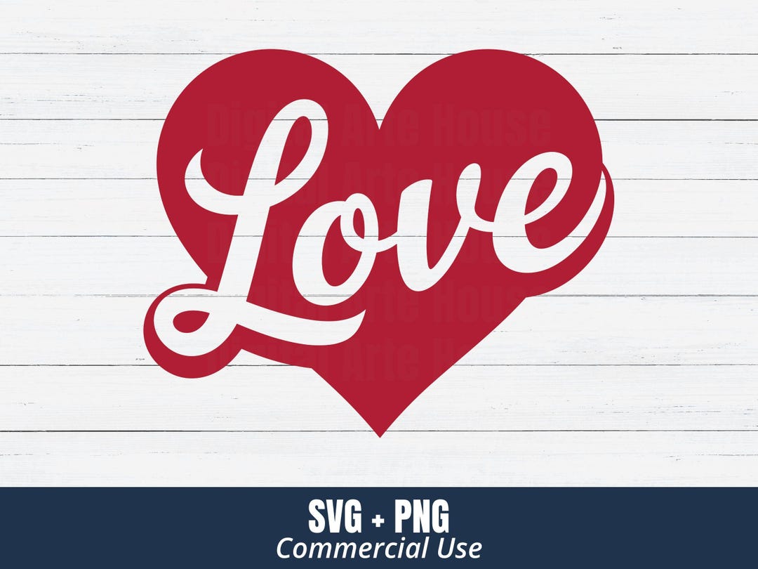 Love Heart Svg, Lasercut Heart Svg, Plain Heart Svg, Love Cursive, Love ...