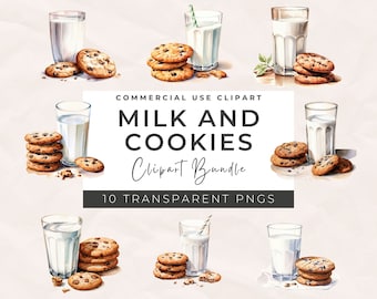 Cookies and Milk Clipart – SVG, PNG, JPG, Commercial Use (digital Cut ...