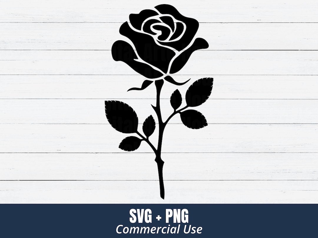 Rose Svg, Birth Rose Svg, Birth Flower Svg, Glowforge Rose, Rose Flower ...