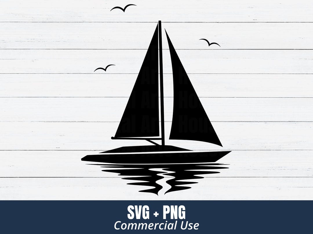 Sailing Boat Svg, Sailboat Svg, Sailboat Cut Files, Sailboat Clipart ...