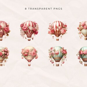 Hot Air Balloon Clipart Watercolor Bundle - Hot Air Balloon Clipart ...