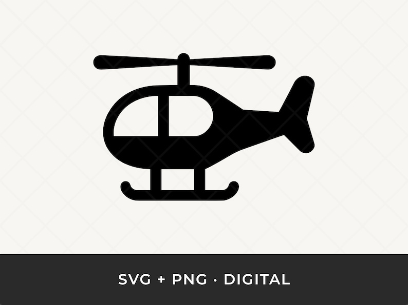 Helicopter SVG: Aviation Clipart Cut File for Cricut and Silhouette - Etsy