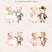 Watercolor Teddy Bear Wedding Clipart Cute Teddy Clipart, Downloadable ...