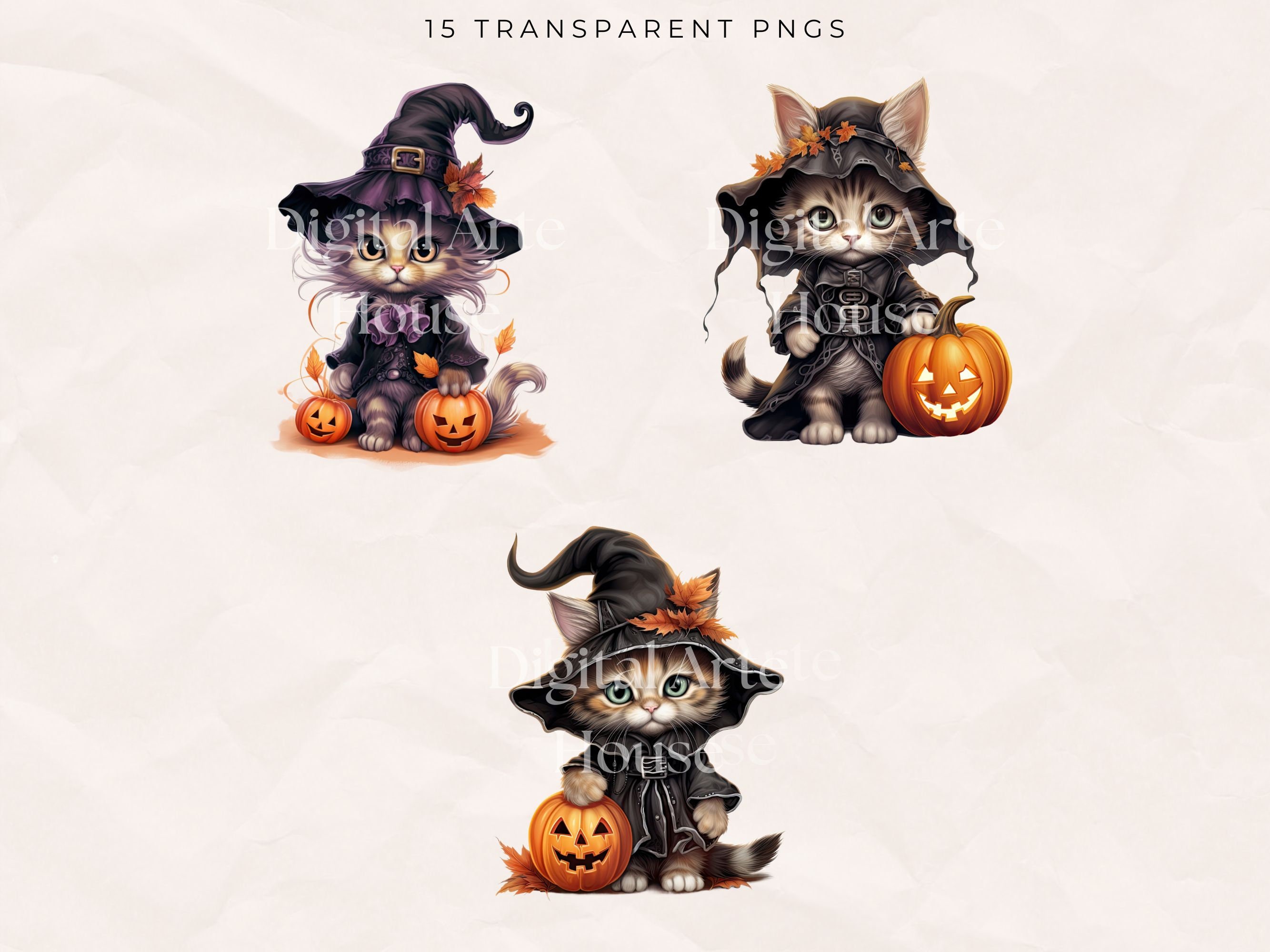 Watercolor Halloween Cat Clipart Halloween Clipart, Black Cat Clipart ...