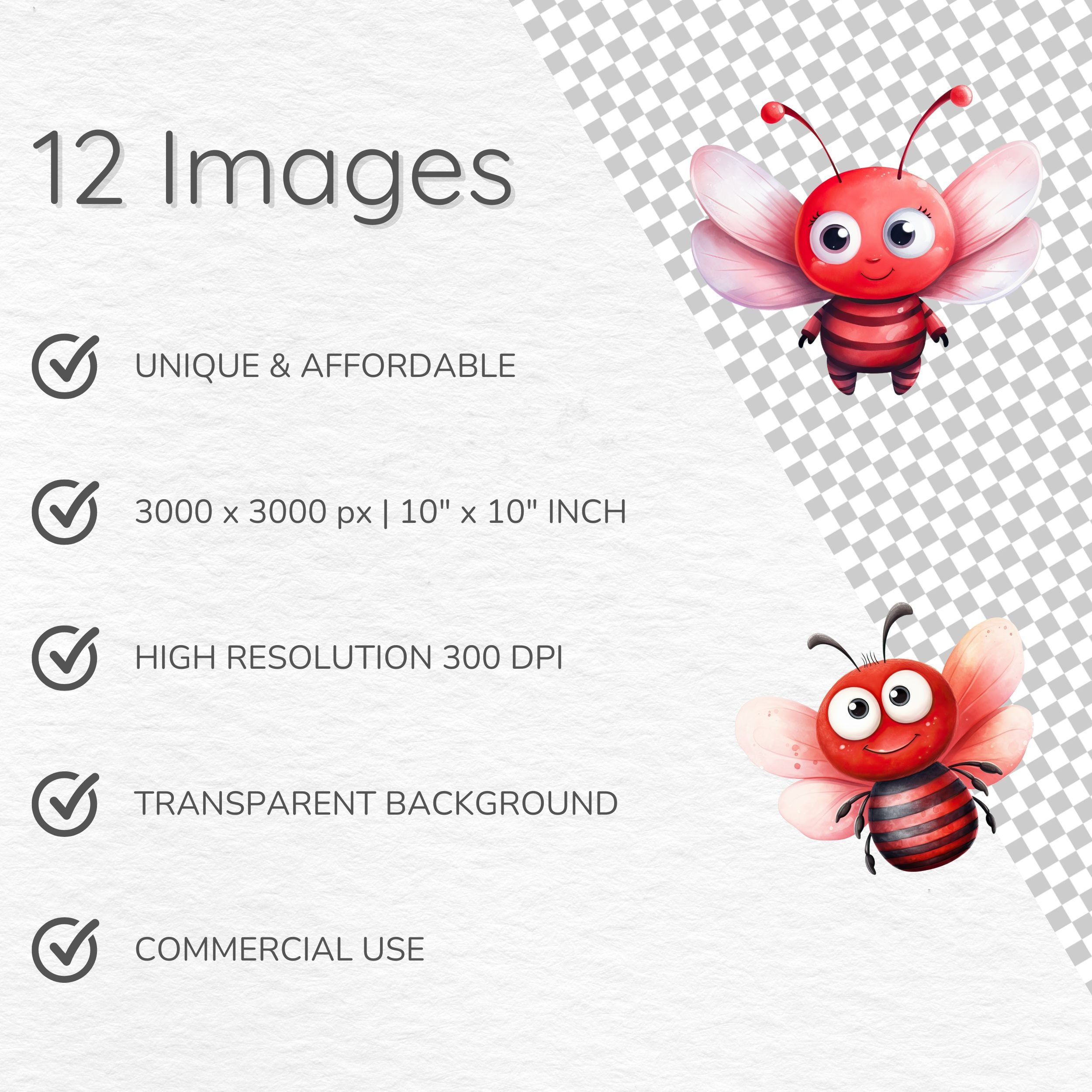 Watercolor Cute Love Bug Clipart Ladybug Clipart, Transparent ...