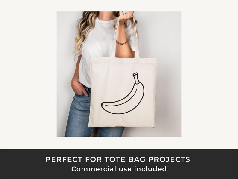 Banana SVG: Fruit Outline Cut File for Cricut - Etsy