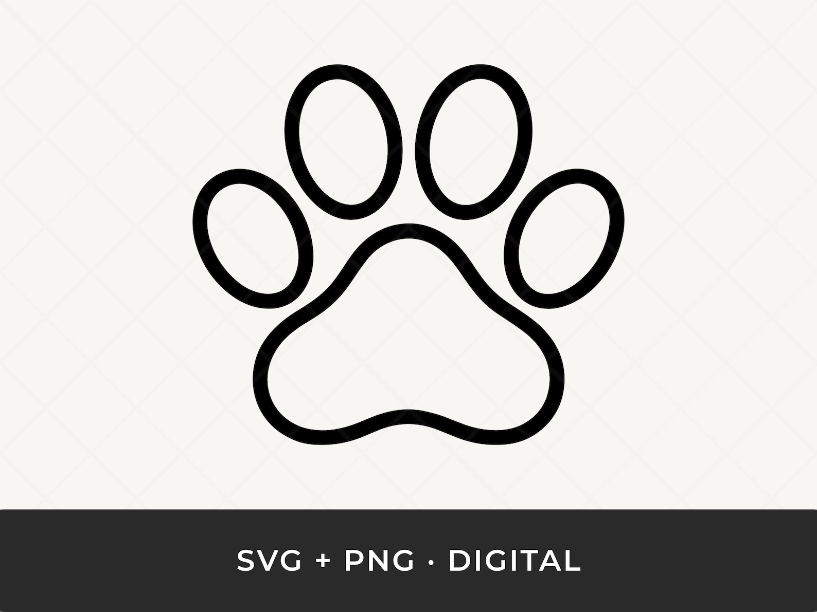 Paw Print SVG: Dog Cat Footprint Cut File for Cricut and Silhouette - Etsy