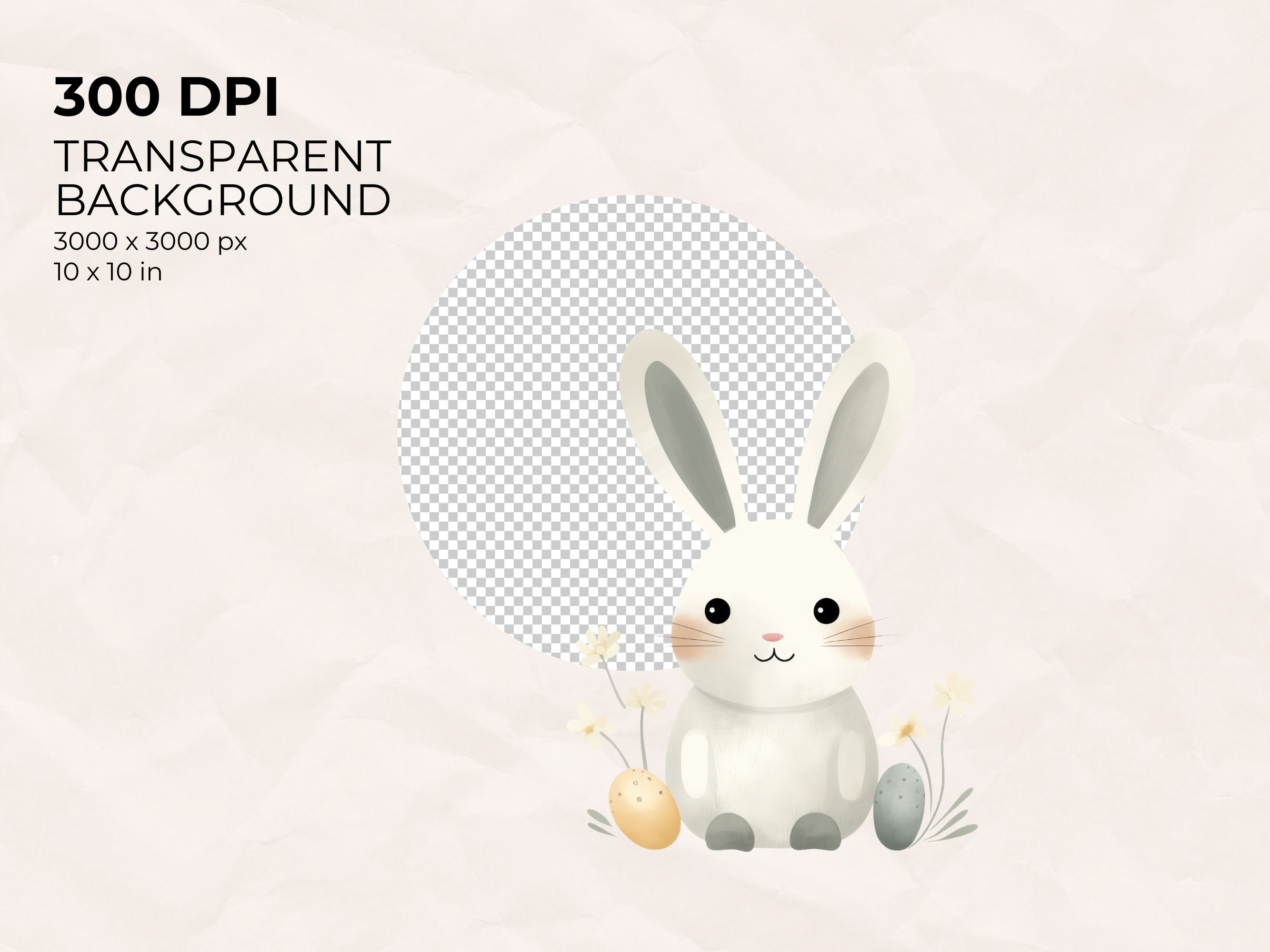 Watercolor Easter Bunny Clipart – PNG Bundle, Commercial Use (digital ...