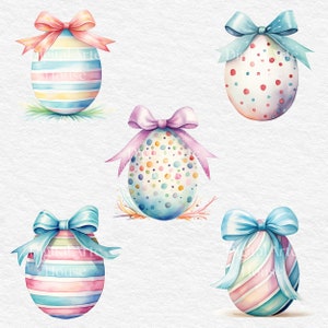 Pastel Easter Eggs Clipart Bundle - Pastel Color Clipart, Eastereggs ...