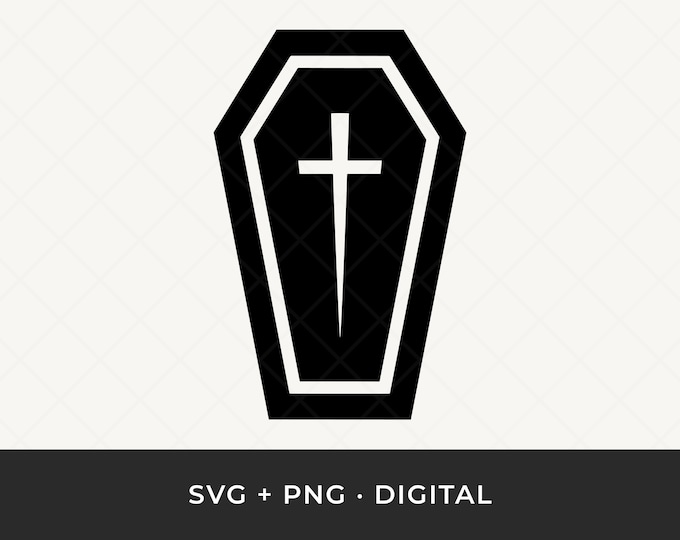 Halloween Scary Coffin Box SVG Cut File, Coffin Silhouette Svg ...