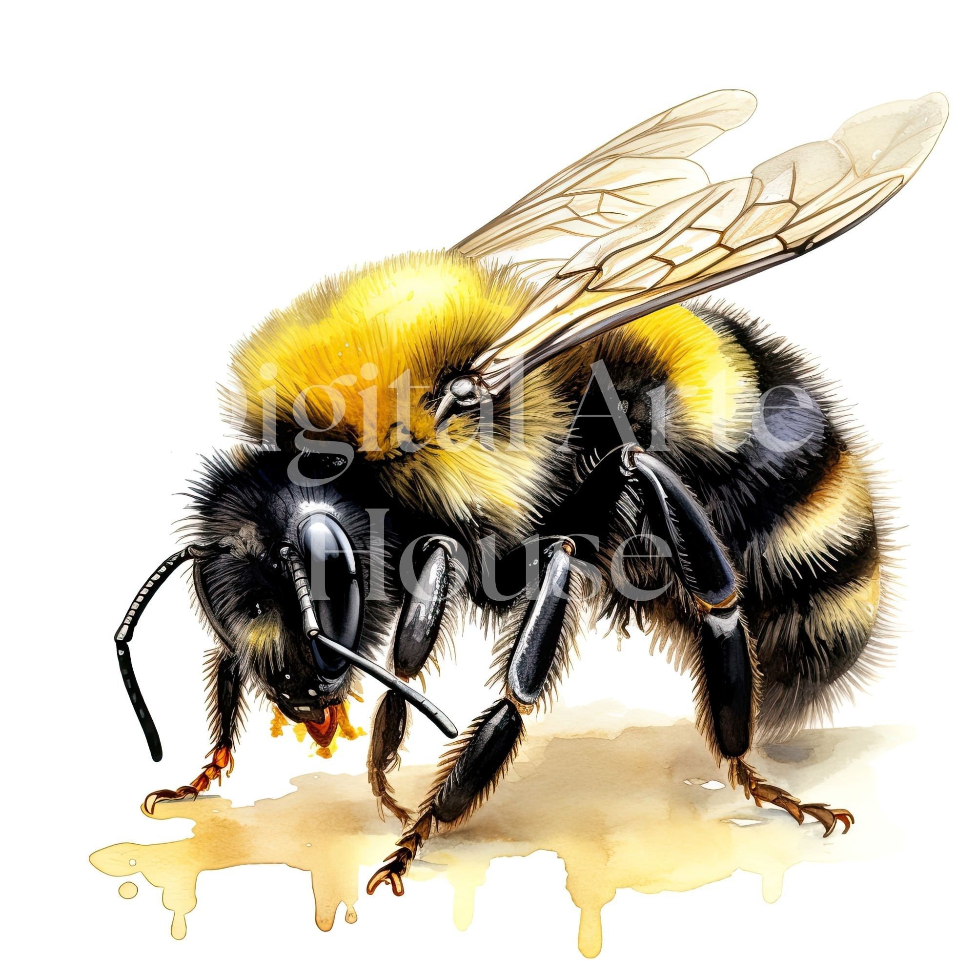 Bumblebee Clipart 10 High Quality Jpgs Digital Download - Etsy